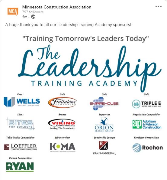 Construction Industry Community: MCA Leadership Training Academy