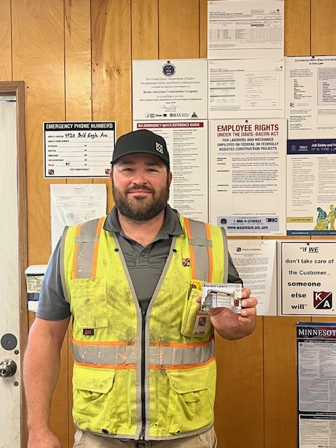 Brandon Larkin Wins June 2024 Core Values Award | Kraus-Anderson